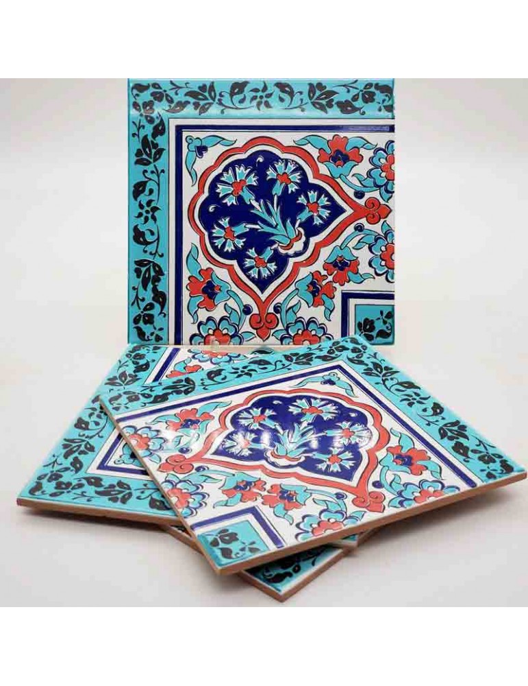 Iznik Ceramic Tiles- Set Of 4